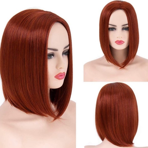 Accessories | Elle Auburn Red Middle Part Bob Wig Nwt | Poshmark